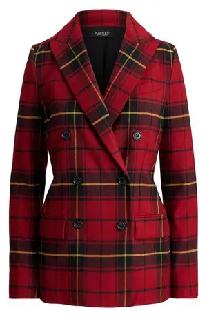 Ralph Lauren Plaid Wool-blend Blazer