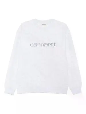 Carhartt Work In Progress Logo-embroidered Sweatshirt - Grey