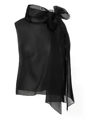LITA COUTURE Bow-detail Sleeveless Blouse