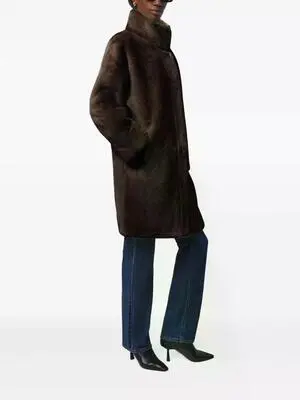 Apparis Blair Funnel-neck Coat - Brown