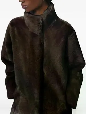 Apparis Blair Funnel-neck Coat - Brown