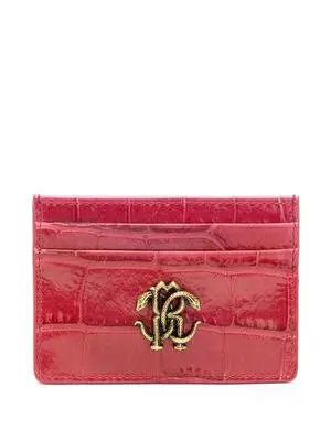 Roberto Cavalli Crocodile-effect Logo Card Holder