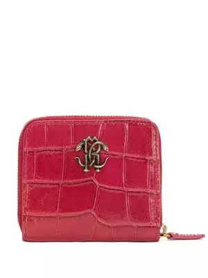 Roberto Cavalli Crocodile-effect Logo Wallet - Pink