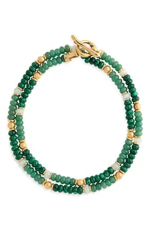 Zimmermann Beaded Necklace - Antique Gold/malachite