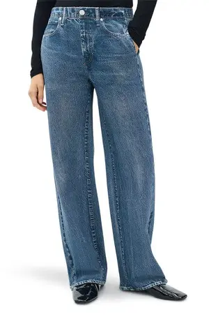 Rag & Bone Rb Miramar Wide Leg Cotton Fleece Sweatpant Jeans