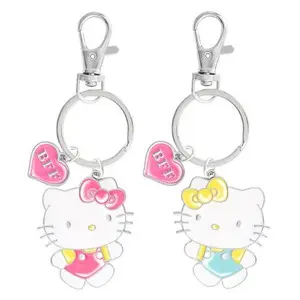 HELLO KITTY Bff Keychain, And Mimmy White - White/ Silver