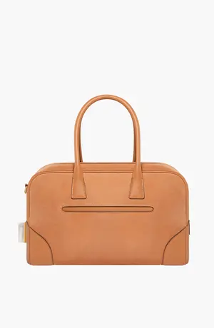AVITEUR Cristallo Nubuck Travel Bag - Walnut