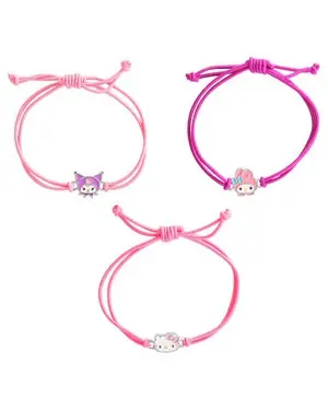 HELLO KITTY Cord Charm Bracelet Set - Pink