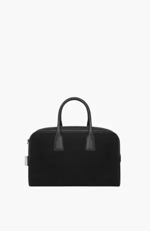 AVITEUR Cristallo Nubuck Weekend Bag - Black