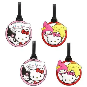 HELLO KITTY Sanrio Luggage Tag Set - Black/ Multi-color