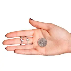 HELLO KITTY Cubic Zirconia And Enamel Hoop Earrings