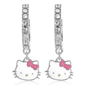 HELLO KITTY Charm Hoop Earrings