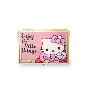 HELLO KITTY Enjoy The Little Things" Glass Box - Pink