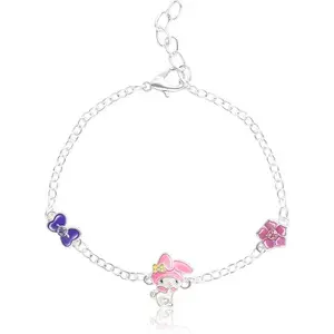 HELLO KITTY Plated Charm Bracelet - Silver