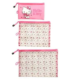HELLO KITTY Quilt Pattern Travel Pouch Set