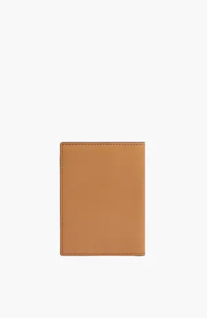 AVITEUR Double Calfskin Paglia Di Vienna Weave Passport Holder - Walnut