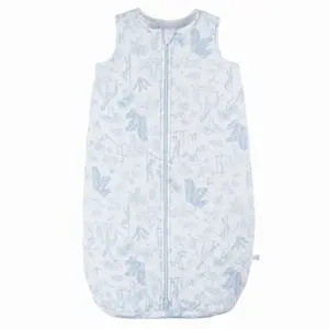 JUST BORN Blue Sleeveless Wearable Blanket - Giraffe
