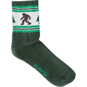 KAVU Jacquard Crew Socks Sasquatch
