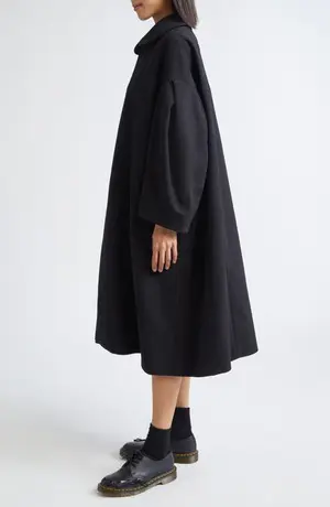 Comme Des Garçons Peter Pan Collar Overcoat