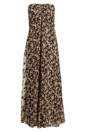 Parker Seleste Floral Strapless Maxi Dress