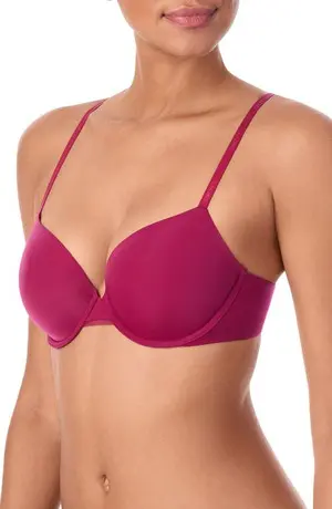 Dkny Underwire Convertible T-shirt Bra - Red Plum