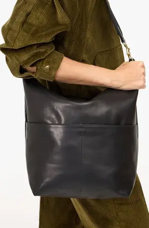 Clare V. Sophie Leather Hobo Bag