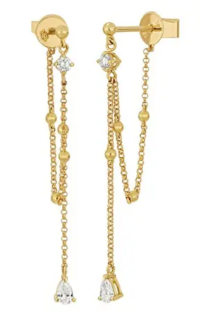 Bony Levy Mykonos Diamond Bead Chain Drop Earrings - 18k Yellow Gold