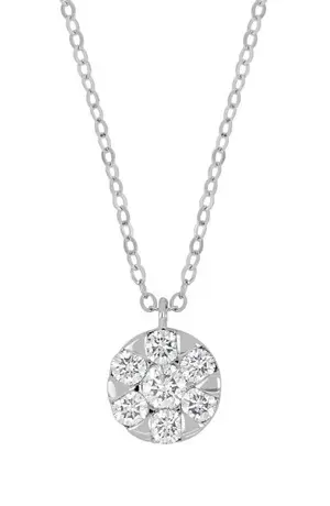 Bony Levy Mika Pavé Diamond Circle Pendant Necklace - 18k Yellow White Gold