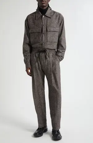 Dolce & Gabbana Glen Plaid Wool & Alpaca Blend Pants