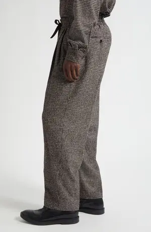 Dolce & Gabbana Glen Plaid Wool & Alpaca Blend Pants