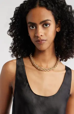 OPEN EDIT Interlocking Link Collar Necklace