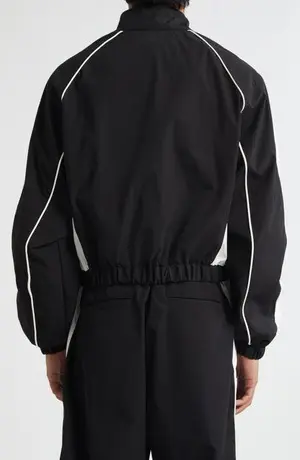 Rhude Ramona Piped Track Jacket - Black/white