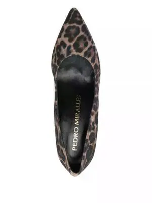 PEDRO MIRALLES Leopard Print Pointed-toe Pumps