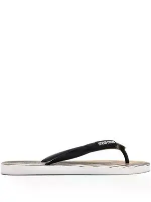 Roberto Cavalli Printed Flip-flops - Black