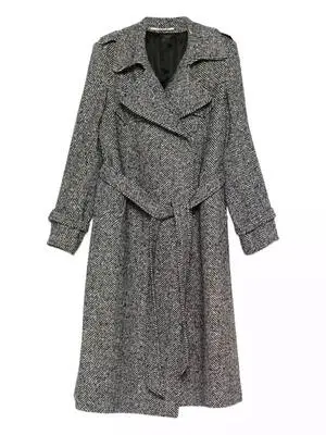 Tagliatore Herringbone-pattern Belted Coat