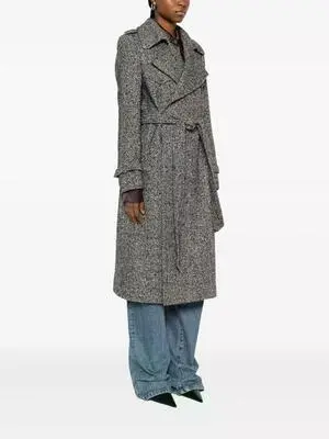 Tagliatore Herringbone-pattern Belted Coat