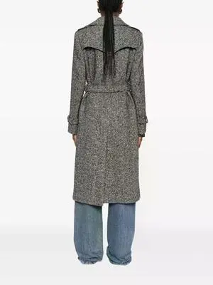Tagliatore Herringbone-pattern Belted Coat
