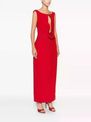 Magda Butrym Floral-appliqué Midi Dress