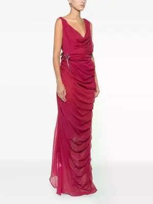 Giuseppe Di Morabito Floral-appliqué Ruched Dress