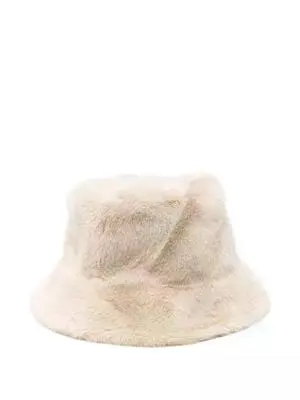 BOMBOOGIE Faux-fur Bucket Hat - Neutrals
