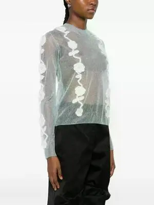 GANNI Floral-appliqué Blouse