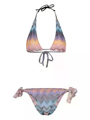 Missoni Abstract-print Bikini - Blue