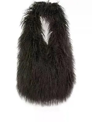 YVES SALOMON Shearling Shoulder Bag - Grey