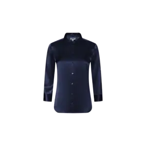 L'Agence Dani Silk Blouse Top - Midnight