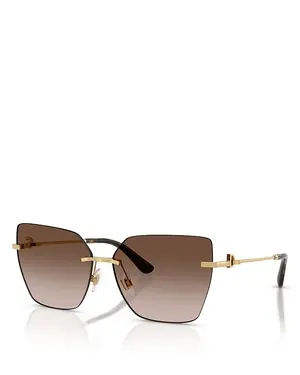 Dolce & Gabbana Cat Eye Sunglasses, 62mm - Gold