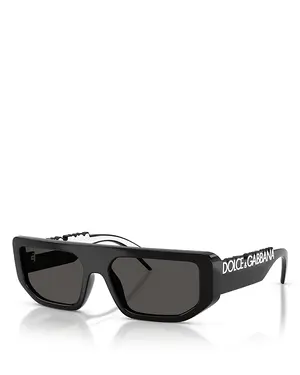 Dolce & Gabbana Rectangular Sunglasses, 56mm - Black