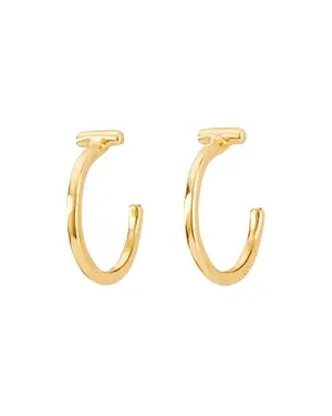 UNODE50 Polished Round Earrings - Gold