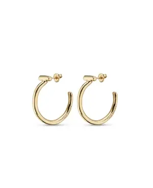 UNODE50 Polished Round Earrings - Gold