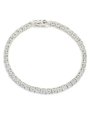 Sterling Forever Jadon Cubic Zirconia Flex Bracelet - Silver
