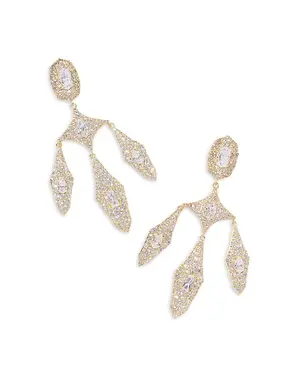 Kendra Scott Bella Crystal Statement Earrings - Gold